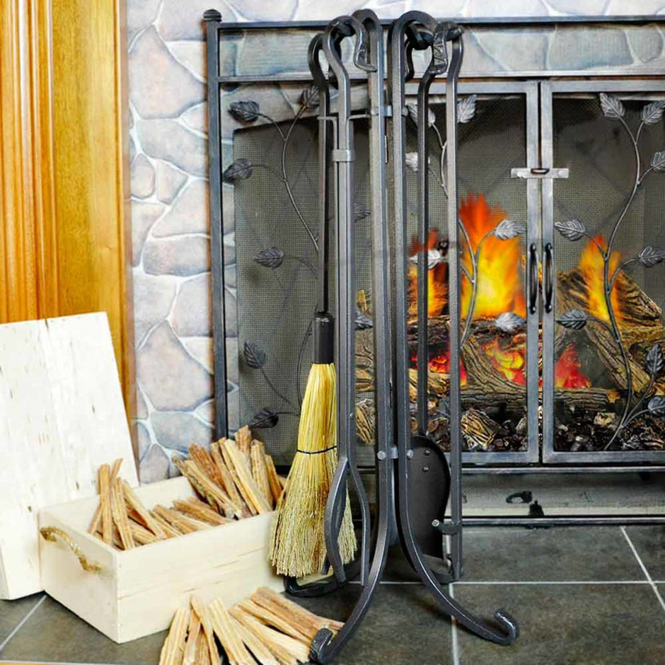 Forged Iron Fireplace Tool Sets - Wrought Iron Fireplace Tools ...