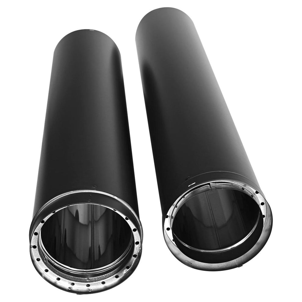 DuraVent DVL 6" DVL 40" - 68" Telescoping Black Stove Pipe - 8647 ...
