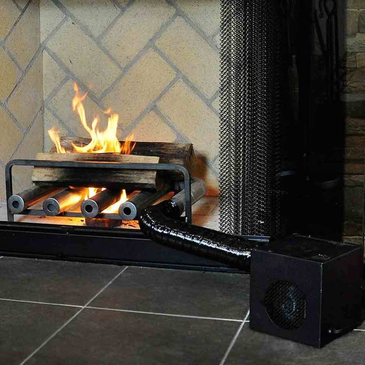 Custom Firescreen Spitfire Fireplace Heater | 4 Tubes w/ Blower | Fans ...