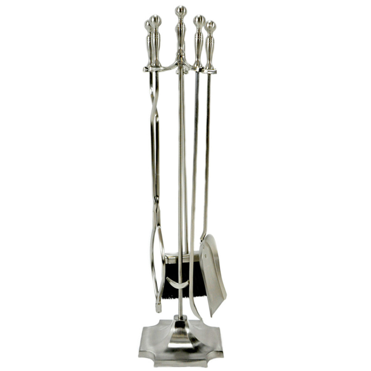 5 Piece Satin Pewter Fireplace Tool Set - F-7547 – Northline Express