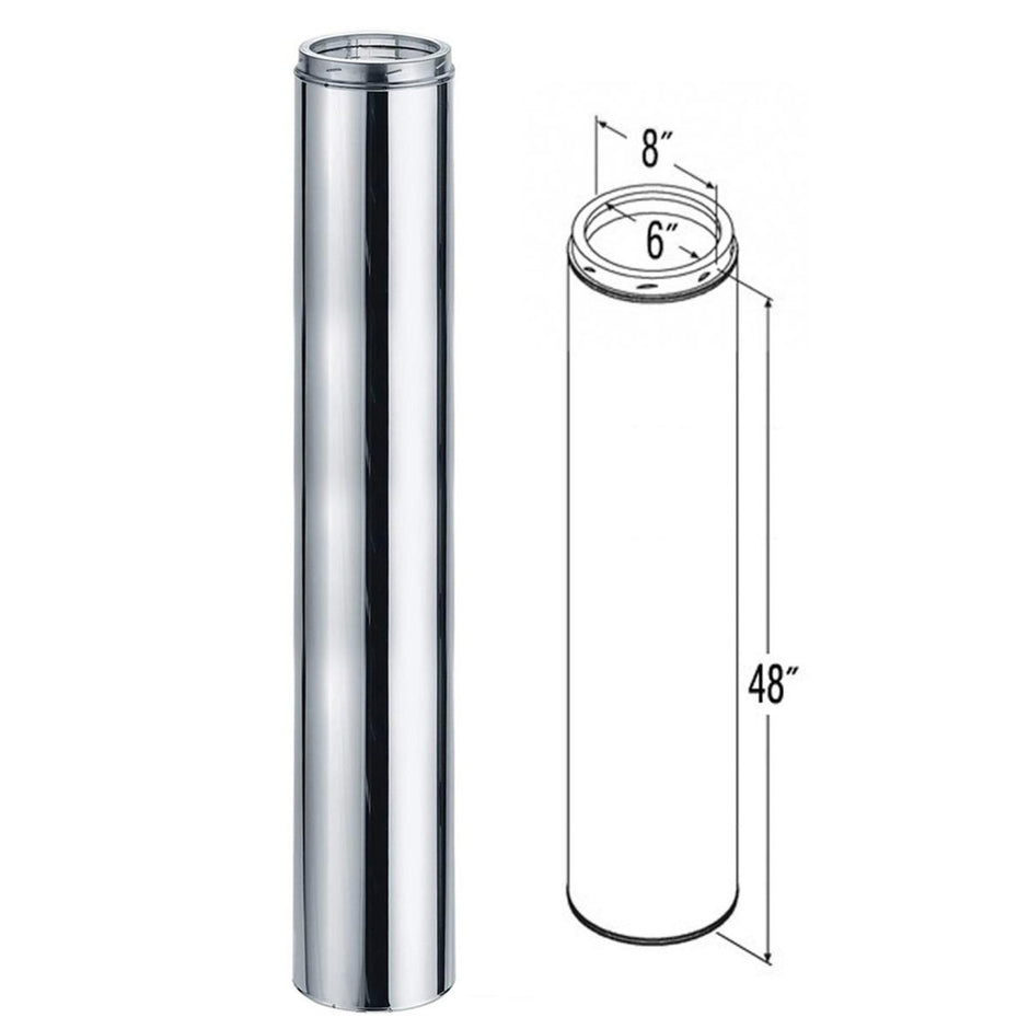 6" Chimney Pipe - 6" Flue Pipe | Northline Express