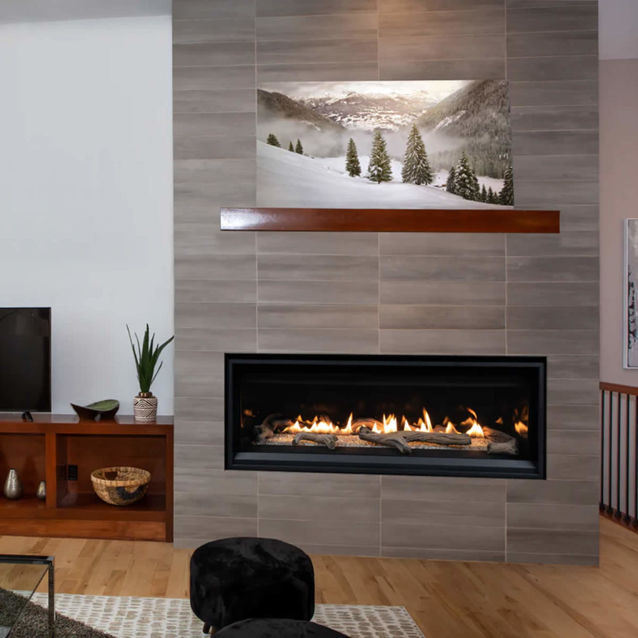 Superior 55" DV Contemporary Linear Fireplace | NG with Electronic ...