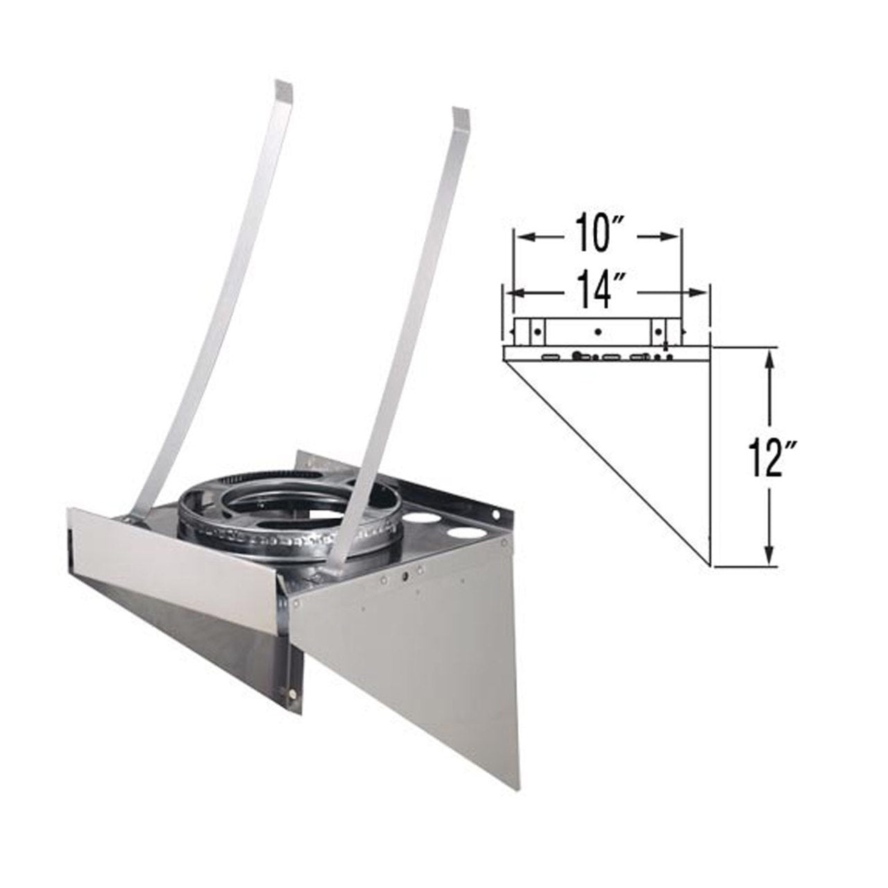 6'' DuraPlus Stainless Steel Tee Support Bracket - 9072SS – Northline ...