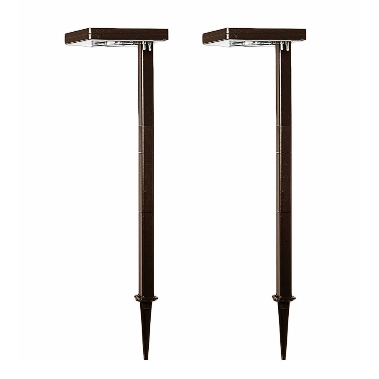 2-Pack Solar LED Contemporary Square Path Lights | Bronze Finish ...