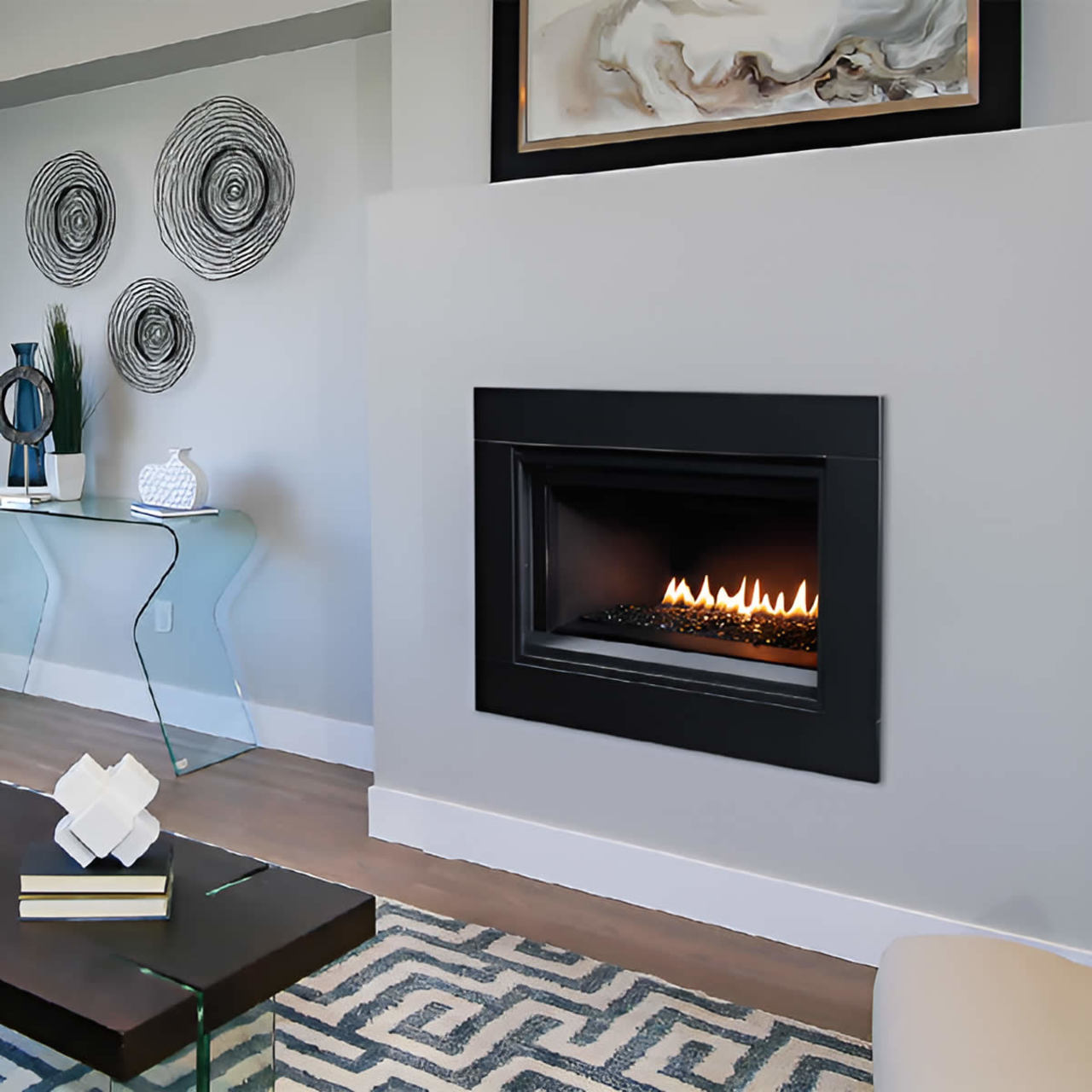 Superior 45" DV Contemporary Linear Fireplace | NG with Electronic ...