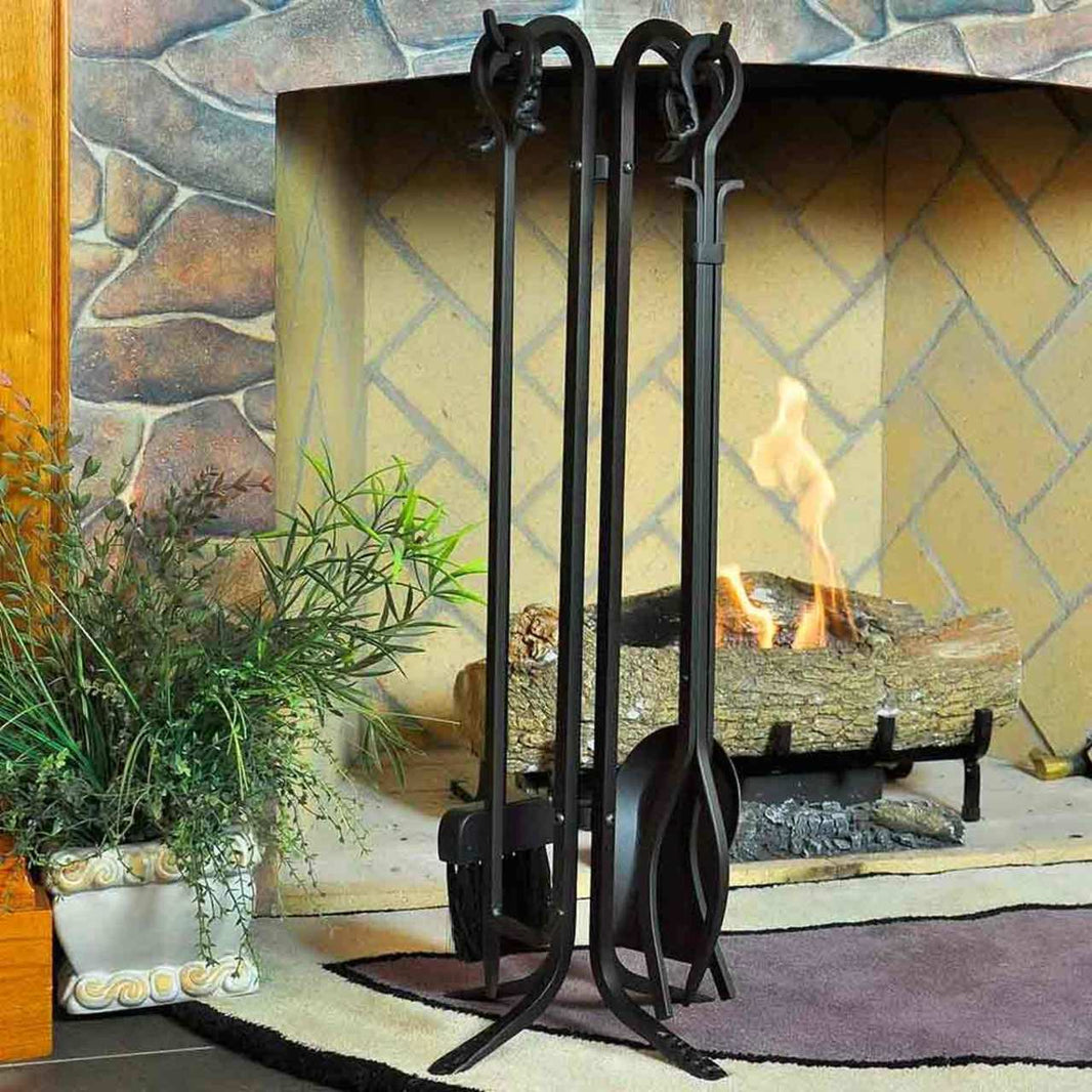 Forged Iron Fireplace Tool Sets - Wrought Iron Fireplace Tools ...