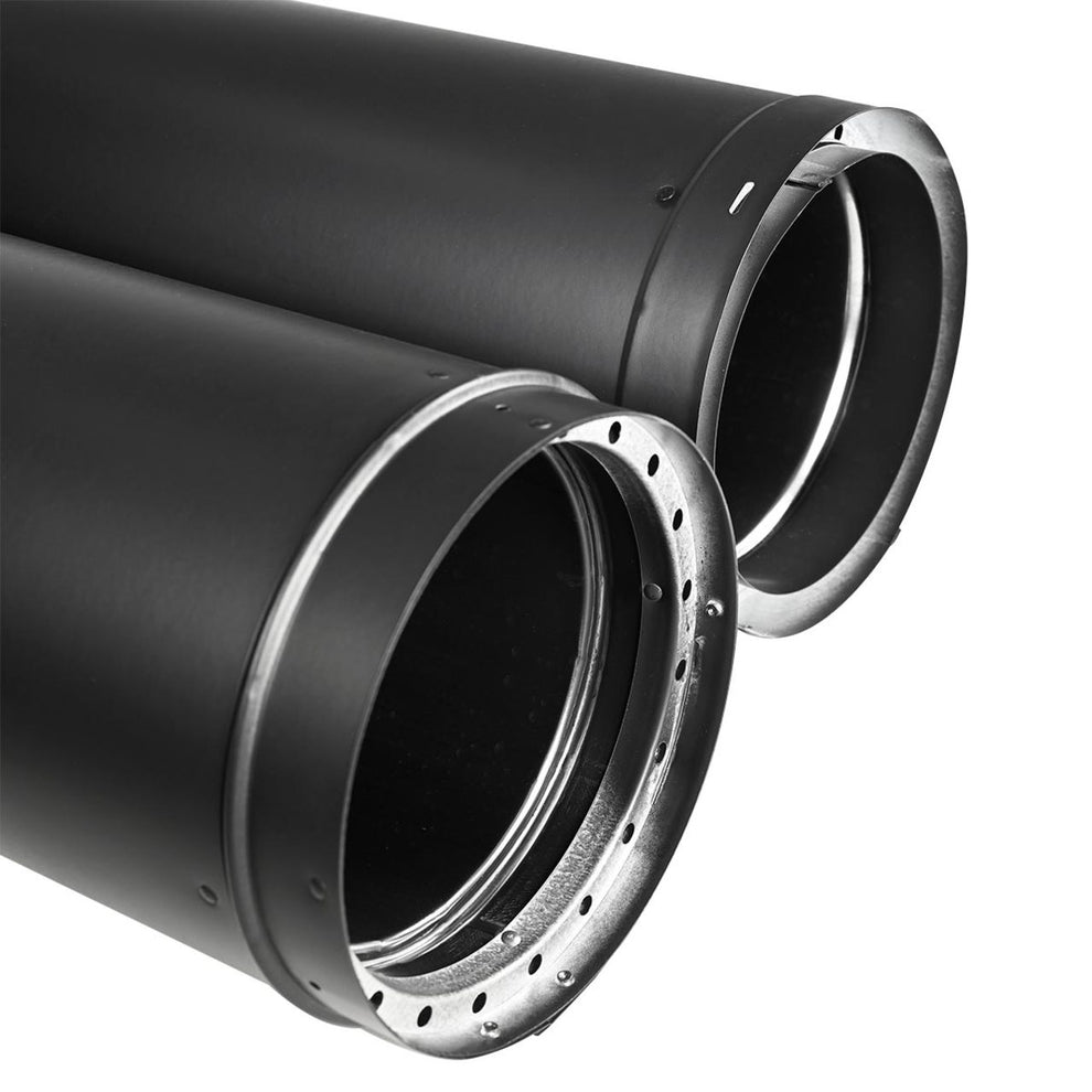 DuraVent DVL 6" DVL 40" - 68" Telescoping Black Stove Pipe - 8647 ...