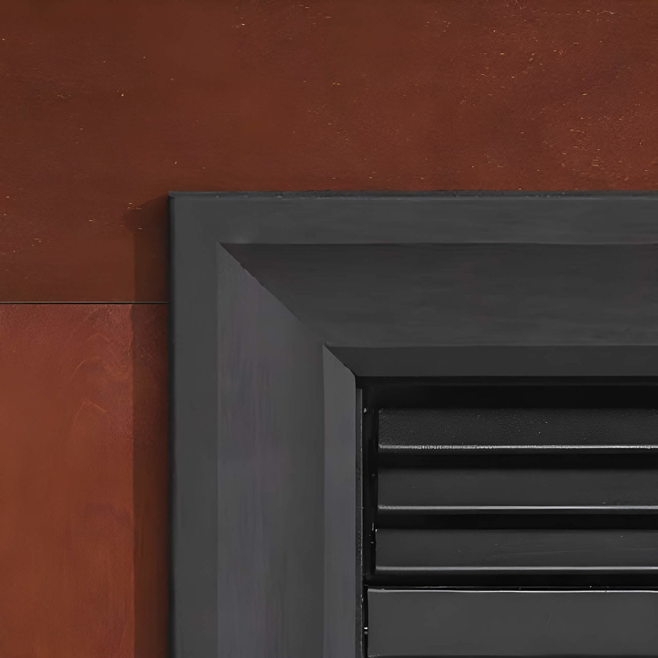 Fireplace Mantel Surrounds Frame, Steel (3 Piece), Matte Black ...